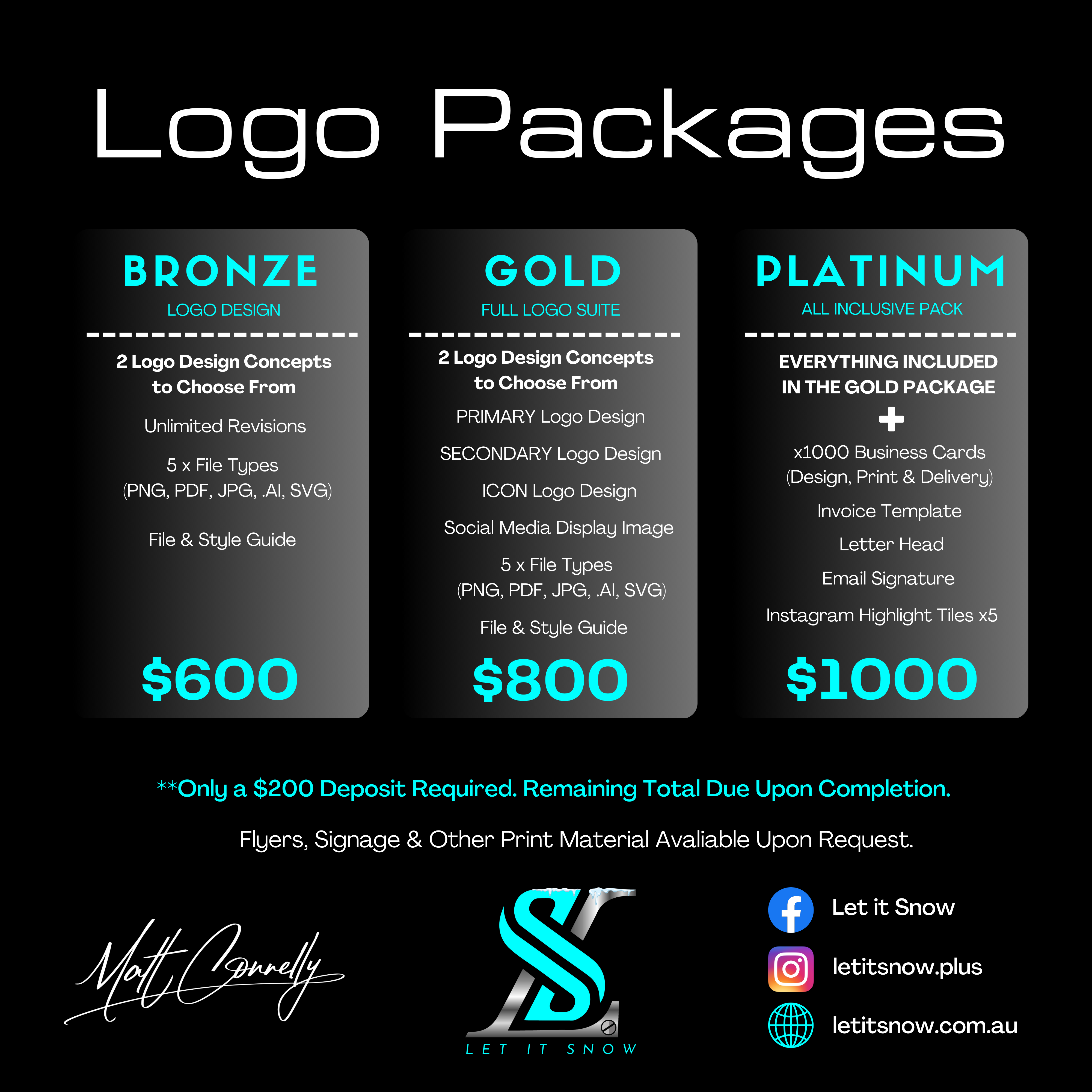 Logo Design Packages – Let it Snow